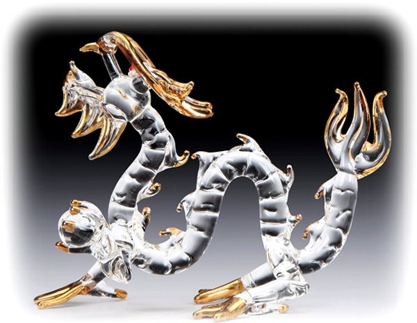 Glass Dragon with Crystal Ball $24.95 - Free US Ship w/$50